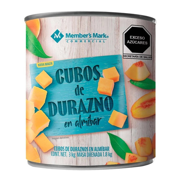 Duraznos en cubos Member's Mark en almíbar 3 kg – Dudy's