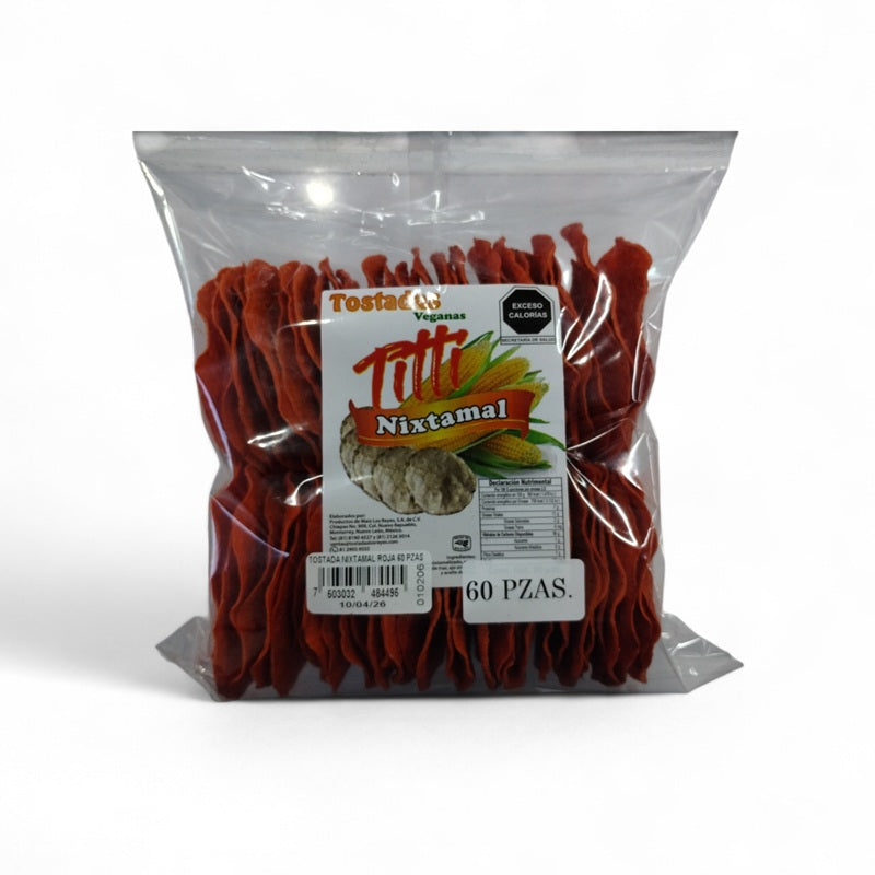 Tostadas Nixtamal Rojas Los Reyes 60 pzas – Dudy's
